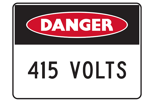 Danger 415 Volts | easysafetysigns.com.au – easy safety signs