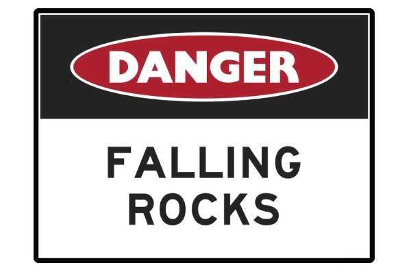 Danger Falling Rocks | Easy Safety Signs – easy safety signs