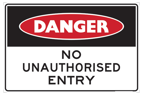 Mining Sign Danger No Unauthorised Entry | easy safety signs